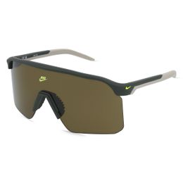 Nike Nike EXPEDITION SHIELD E N IU4700X | Herren-Sonnenbrille | Fassung: Halbrand, Monoscheibe, Kunststoff, Schwarz Beige | Glasfarbe: Braun