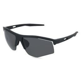 Under Armour UA FLEXLITE/G | Herren-Sonnenbrille | Fassung: Halbrand, Eckig, Kunststoff, Schwarz Matt | Glasfarbe: Grau