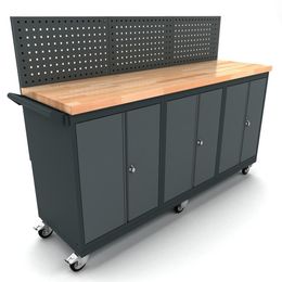 Valkenpower Werkbank mobil 3x 2 T&uuml;ren inkl. Werkzeugwand