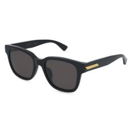 Bottega Veneta BV1461SK | Herren-Sonnenbrille | Fassung: Vollrand, Eckig, Acetat, Schwarz | Glasfarbe: Grau