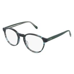Fossil FOS 7215 Brille Herren | Fassung: Vollrand, Panto, Blau Grau