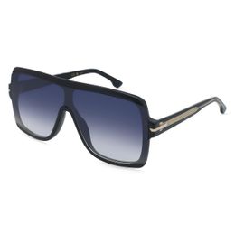 Victoria Beckham VB 7003/S | Damen-Sonnenbrille | Fassung: Vollrand, Monoscheibe, Acetat, Schwarz Kristall | Glasfarbe: Blau