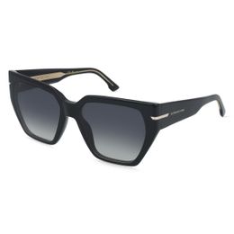 Victoria Beckham VB 7002/S | Damen-Sonnenbrille | Fassung: Vollrand, Quadratisch, Acetat, Schwarz | Glasfarbe: Grau