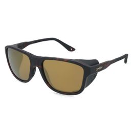 Smith EMBARK | Herren-Sonnenbrille | Fassung: Vollrand, Eckig, Kunststoff, Havanna | Glasfarbe: Gelb Spiegel Gold