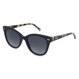 Carolina Herrera HER 0360/S | Damen-Sonnenbrille | Fassung: Vollrand, Quadratisch, Acetat, Schwarz Havanna | Glasfarbe: Grau