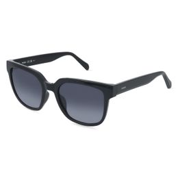 Fossil FOS 3177/G/S | Damen-Sonnenbrille | Fassung: Vollrand, Quadratisch, Kunststoff, Schwarz | Glasfarbe: Grau