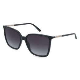 Calvin Klein CK26502S | Damen-Sonnenbrille | Fassung: Vollrand, Butterfly, Kunststoff, Schwarz | Glasfarbe: Grau Verlaufend