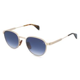 David Beckham DB 1228/S | Herren-Sonnenbrille | Fassung: Vollrand, Panto, Metall, Gold Schwarz | Glasfarbe: Blau Verlaufend
