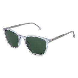 HUGO BOSS BOSS 1880/G/S | Herren-Sonnenbrille | Fassung: Vollrand, Panto, Acetat, Grau | Glasfarbe: Gr&uuml;n