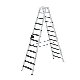 Munk Stufen-Stehleiter beidseitig begehbar mit clip-step R13 - 2x12 Stufen