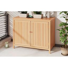 Ambia Garden Gartenkommode, Akazie, Holz, Akazie, massiv, 1 F&auml;cher, 110x86x56 cm, f&uuml;r den Au&szlig;enbereich geeignet, Gartenzubeh&ouml;r, Gartenkommoden & Gartenregale