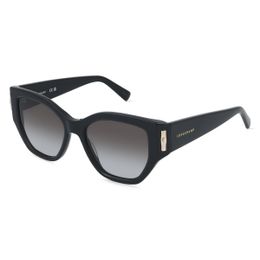 Longchamp LO764S N | Damen-Sonnenbrille | Fassung: Vollrand, Butterfly, Acetat, Schwarz | Glasfarbe: Grau Verlaufend