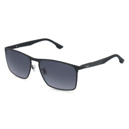 HUGO BOSS BOSS 1913/G/S | Herren-Sonnenbrille | Fassung: Vollrand, Eckig, Metall, Schwarz Matt | Glasfarbe: Grau