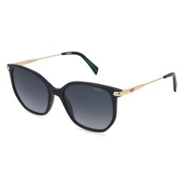Levi's Levi&rsquo;s LV 5094/S | Damen-Sonnenbrille | Fassung: Vollrand, Quadratisch, Acetat, Schwarz | Glasfarbe: Grau