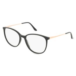 Fielmann ABC 090 FLEX CL ANDREA Brille Damen | Fassung: Vollrand, Panto, Schwarz Rosegold
