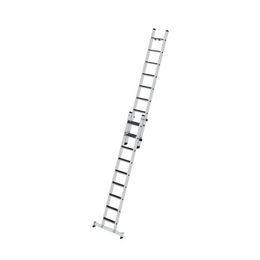 Munk Stufen-Schiebeleiter 2-teilig mit nivello-Traverse und clip-step R13 - 2x9 Stufen