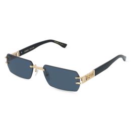 Dsquared2 D2 0189/S | Herren-Sonnenbrille | Fassung: Randlos, Eckig, Metall, Gold | Glasfarbe: Grau