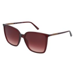 Calvin Klein CK26502S | Damen-Sonnenbrille | Fassung: Vollrand, Butterfly, Kunststoff, Burgunder Transparent | Glasfarbe: Violett Verlaufend