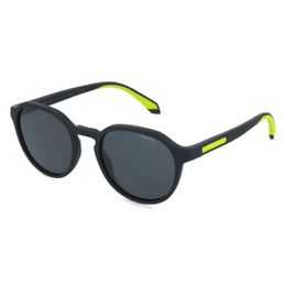 Polaroid PLD 2170/S/X | Herren-Sonnenbrille | Fassung: Vollrand, Geometrisch, Kunststoff, Schwarz Matt | Glasfarbe: Grau