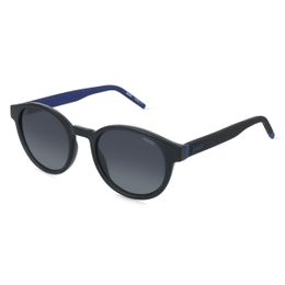 HUGO BOSS Hugo HG 1390/S | Herren-Sonnenbrille | Fassung: Vollrand, Panto, Kunststoff, Grau Transparent | Glasfarbe: Grau