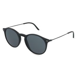 Giorgio Armani AR8121 | Herren-Sonnenbrille | Fassung: Vollrand, Panto, Acetat, Schwarz | Glasfarbe: Grau