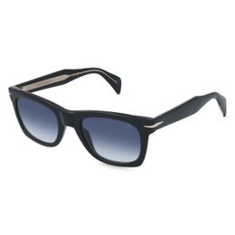 David Beckham DB 1222/S | Herren-Sonnenbrille | Fassung: Vollrand, Eckig, Acetat, Schwarz | Glasfarbe: Blau