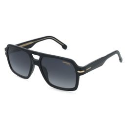 Carrera 377/S | Herren-Sonnenbrille | Fassung: Vollrand, Pilot, Acetat, Schwarz | Glasfarbe: Grau