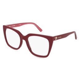 Love Moschino MOL673 Brille Damen | Fassung: Vollrand, Quadratisch, Rot Gemustert