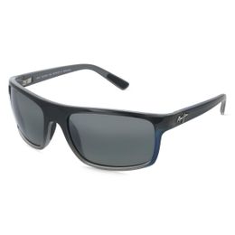 Maui Jim 746 Byron Bay | Unisex-Sonnenbrille | Fassung: Vollrand, Eckig, Kunststoff, Grau | Glasfarbe: Grau