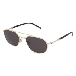 Montblanc MB0481S | Herren-Sonnenbrille | Fassung: Vollrand, Pilot, Metall, Gold | Glasfarbe: Grau
