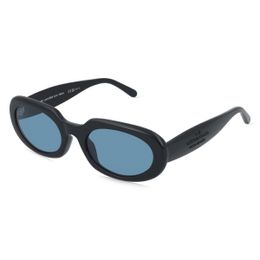Marc Jacobs 887/G/S | Damen-Sonnenbrille | Fassung: Vollrand, Oval, Kunststoff, Schwarz | Glasfarbe: Blau