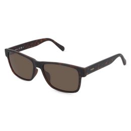Fossil FOS 3179/G/S | Herren-Sonnenbrille | Fassung: Vollrand, Eckig, Kunststoff, Havanna | Glasfarbe: Braun