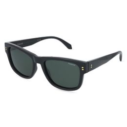 Polaroid PLD 6252/S/X | Herren-Sonnenbrille | Fassung: Vollrand, Quadratisch, Kunststoff, Schwarz | Glasfarbe: Gr&uuml;n Verlaufend
