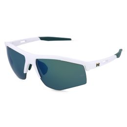 Under Armour UA FLEXLITE/G | Herren-Sonnenbrille | Fassung: Halbrand, Eckig, Kunststoff, Wei&szlig; Gr&uuml;n | Glasfarbe: Gr&uuml;n
