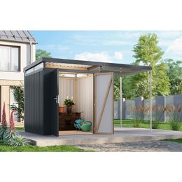 Metallger&auml;tehaus Boldmere XXL im Set mit Anbaudach 2 m