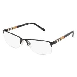 Burberry BE1282 Brille Herren | Fassung: Halbrand, Quadratisch, Schwarz