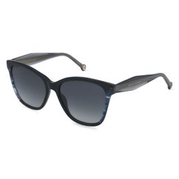 Carolina Herrera HER 0390/S | Damen-Sonnenbrille | Fassung: Vollrand, Butterfly, Acetat, Schwarz | Glasfarbe: Grau
