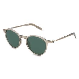 Montblanc MB0461S | Herren-Sonnenbrille | Fassung: Vollrand, Rund, Kunststoff, Beige Gold | Glasfarbe: Gr&uuml;n