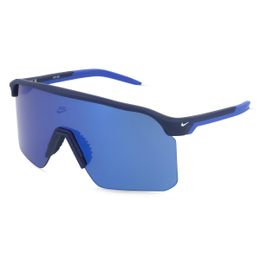 Nike Nike EXPEDITION SHIELD N IU4705X | Herren-Sonnenbrille | Fassung: Halbrand, Monoscheibe, Kunststoff, Blau Matt | Glasfarbe: Blau Spiegel Blau