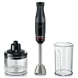 Bosch Stabmixer "ErgoMaster Serie 4 MSM4B620, 4 Klingen, Zerkleinerer, Becher, schwarz", schwarz (piano schwarz), B:5,7cm H:35,5cm T:7,8cm, Mixer, Mixfu&szlig; Edelst., gro&szlig;er Bedienhebel, Keramikkupplung, Made in Europe