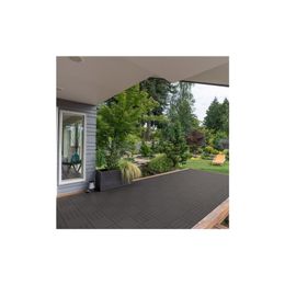 Home Deluxe WPC Bavaro Terrassenfliesen, 132 Stck., 30x30cm, 12m&sup2;, dunkelbraun