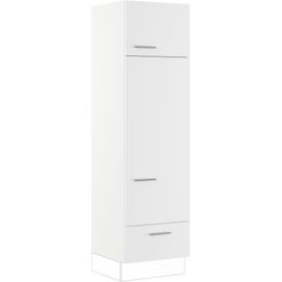 K&uuml;hlumbauschrank IMPULS K&Uuml;CHEN "Valencia & Tirana", Breite/H&ouml;he: 60/205,1 cm, mit Soft-Close", wei&szlig;, B:60cm H:205,1cm T:57,6cm, Dekorfolie, Holzwerkstoff, Schr&auml;nke, vormontiert, mit Auszug, mit Dreht&uuml;ren