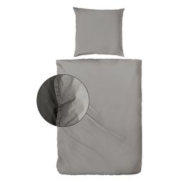 Bettw&auml;sche Primera "Renforce Stonewashed", braun (taupe), B/L: 200cm x 200cm, 1 Stk., 2 Stk., Renforc&eacute;, B/L: 80cm x 80cm & 80cm x 80cm, 3 Stk., Renforc&eacute;, Obermaterial: 100% Baumwolle, Bettw&auml;sche, Bettw&auml;sche, jedes Teil ein Unikat, gewaschene Used Optik
