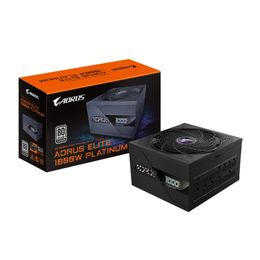 Gigabyte Netzteil "AORUS ELITE P1000W ICE Netzteil - PCIe 5.0, 80 PLUS Platinum, Vollmodu", schwarz (ohne farbbezeichnung), B:21,8cm H:12,3cm T:34,4cm, Netzteile