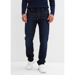 bonprix Thermo Regular-Fit Jeans mit weichem Jersey-Futter und Dehnbund Straight, blau, Gr.34, Coole Thermo-Stretch-Jeans im 5-Pocket Style, 98% Baumwolle