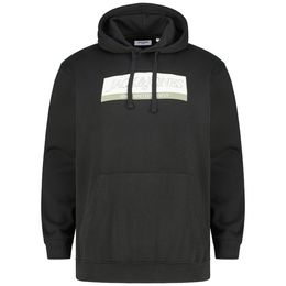 Jack & Jones Herren Gro&szlig;e Gr&ouml;&szlig;en | Jack&Jones Hoodie aus Baumwollmischung Farbe schwarz Gr&ouml;&szlig;e: 5XL
