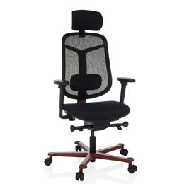 hjh OFFICE High End B&uuml;rostuhl BICOLORE HIGH Stoff / Netzstoff mit Armlehnen (h&ouml;henverstellbar)