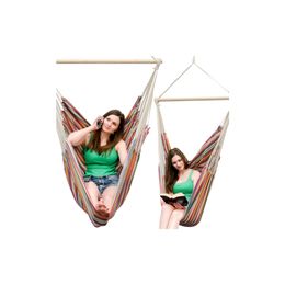 AMANKA XXL H&auml;ngesessel 185x130cm H&auml;ngestuhl 2 Personen H&auml;ngesitz bis 150kg Baumwolle H&auml;ngematte 360&deg; Swifel