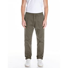 Schlupfhose Replay "Regular Fit", Herren, Gr. 34, L&auml;nge 34, gr&uuml;n (pistachio), Obermaterial: 97% Baumwolle, 3% Elasthan, regular fit lang, Hosen Schlupfhose, mit elastischem Bund