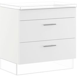 Kochfeldumbauschrank IMPULS K&Uuml;CHEN "Valencia & Tirana", Breite/H&ouml;he: 90/72,3 cm, mit Soft-Close", wei&szlig;, B:90cm H:72,3cm T:57,6cm, Dekorfolie, Holzwerkstoff, Schr&auml;nke, Kochfeldumbauschrank, vormontiert, mit Soft-Close